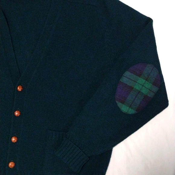 Orvis | Sweaters | Orvis Xl Wool Shawl Cardigan Sweater Dark Green W ...